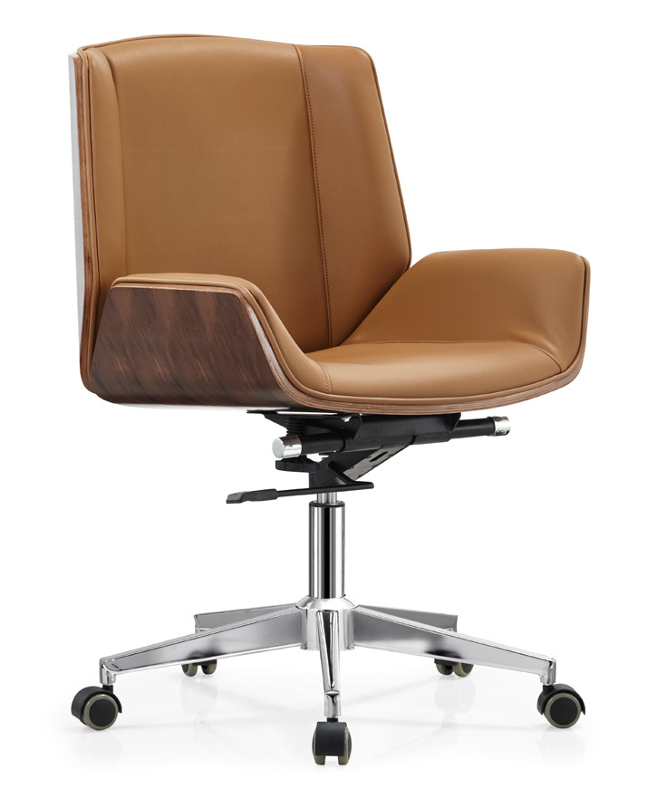 Simple Home Backrest Leather Chair