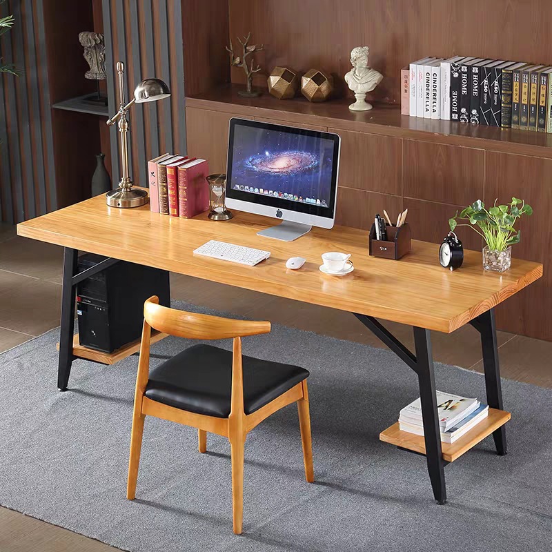 Simple Solid Wood Desk With Drawers | office chairs manufacturer