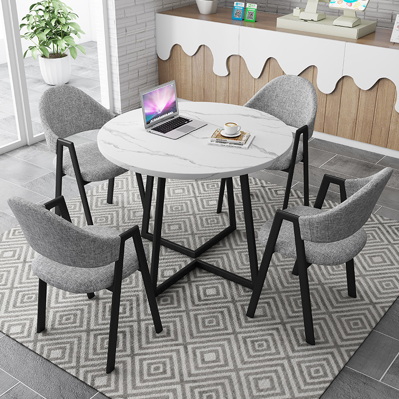 Small Round Table In Small Apartment Office