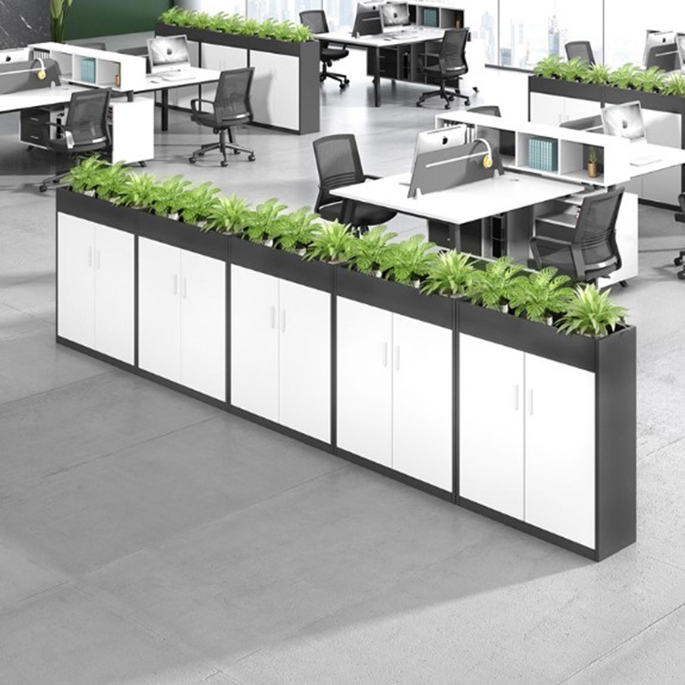 Wooden Planter Partition Office Filing Cabinet