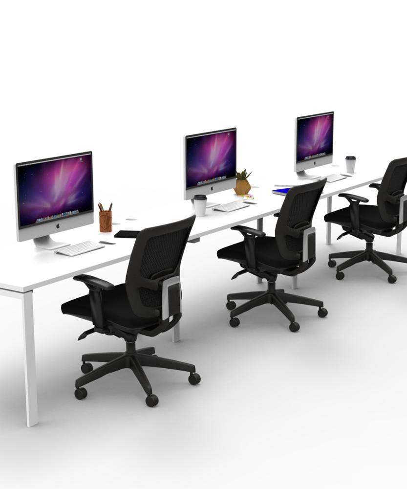 6 person 120 degree office workstation