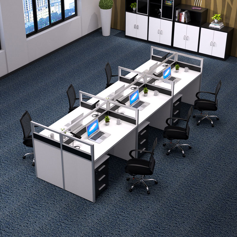 Modern 4/ 6 person office desk work station | office chairs manufacturer