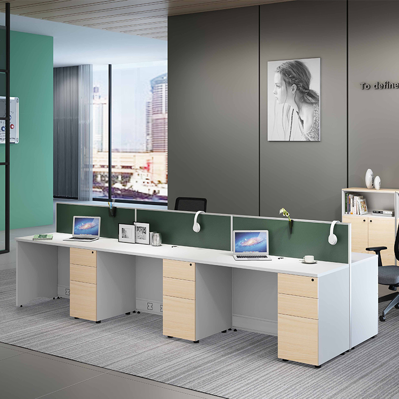 Modular 6 seater office desk workstation